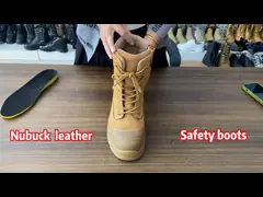 security work boots wheat cowhide safety boots rubber sole glass fiber toe anti-smashing kevlar anti