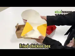 custom fast food fried chicken packaging boxes for small sandwich hamburger