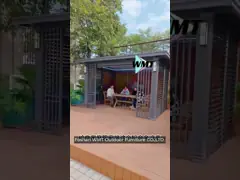 aluminum profile hard top pavilion canopy 0.5 rotary metal roof gazebo