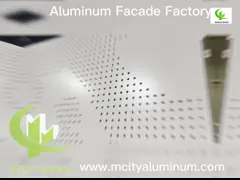 3mm perforated sheet metal facade aluminum wall cladding project