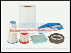 Biofunctional Filter Materials Non Woven Fabric Activated Carbon Filter Cloth