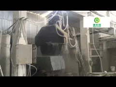 Hydraulische blokmaaier met één arm en meerdere bladen met vier pijlerstructuur