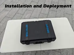 Detector de drones portátil com alcance de 5 km maleta com detector de bandas completas e identificação de drones e identificação remota
