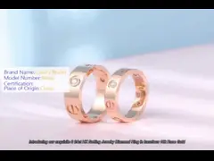 0.24ct hk setting jewelry diamond carat vvs stone clarity love rings 18k rose gold