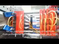 8cavity 손가락으로 튀김 정상 모자 형 PE 간장 병을 위한 물자 잡아당기기 반지