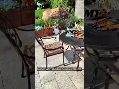 modern style fixed rotary outdoor table and chairs with optional rattan color