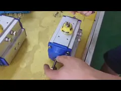 rack and pinion air pneumatic actuator with cover screws adjustable actuator degree