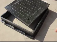 black fiberglass reinforced polymer manhole cover suitable for various applications