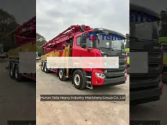 original sany truck mounted concrete boom pump 62m with benz chassis