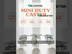1.5 inch threaded swivel casters small caster wheels with brakes