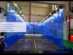 panoramic allglass squash court blus glass wall squash venue high visibility squash