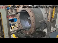 Máquina de perforación de doble lado PLC de 380V / 50Hz Máquina de perforación de agujeros múltiples de válvula de brida Tee