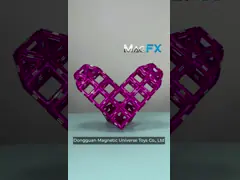 peach heart shapes magnetic building bricks toys gifts for boys and girls