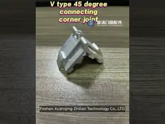 45° aluminum window & door connector for sliding systems – square hole corner fitting