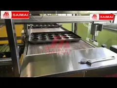 Linea di produzione stretta del biscotto del gas, forno a tunnel d'acciaio del forno della cinghia della sezione di 220V 3m