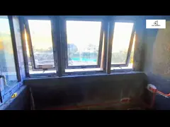 Staafdicht aluminium raam Casement venster Horizontaal glasvezel scherm