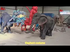 Performance personalizada realista adulto elefante animal doble traje con 110/220VAC / 380V de potencia