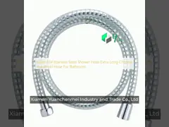 silver  shower hose extra long chrome handheld hose for bathroom