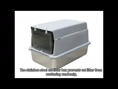 extra large stainless steel cat litter box smell proof litter pan sandbox clean products 60*39*40 cm