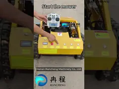 크롤러 타입 4륜 하이브리드 원격 제어 잔디 절단기 20mm-180mm 절단 높이