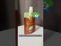 customized 121c 135c retort proof stand up spout pouch for liquid food