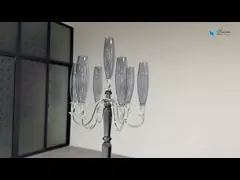 zt-593b saixin large 7 arms crystal candelabra chic smoke gray colored for wedding centerpieces