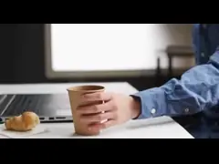 Food Grade Brown Kraft Paper Cup Plastic Free Coated Single Wall Kraft Hot Cups