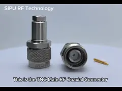TNC Male RF Coaxial Connector – Self-Locking Plug (Radially Meshing), Slate Finish, Compatible with RG142B/U Cable (Model: TNC-J5-ZS)
