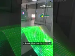 柔軟な透明LEDフィルムP625ガラスの壁 軽量 高い明るさ
