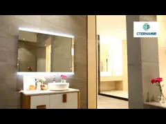 frameless custom light modern luxury equipped with light smart led bath vanity mirror