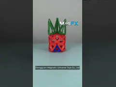 magnetic tile assembly with versatile shapes for animals and plants  pineapple house