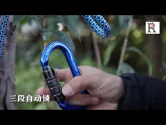aluminum 30kn outdoor carabiner customized logo and color d shape climbing snap hook