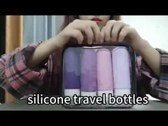 Pink Essential Silicone Travel Bottle Set 90ml for Toiletries