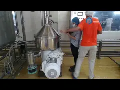 automatic 3-phase disc stack food centrifuge for milk skimming