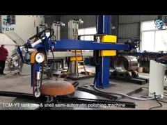 2 in 1 automatic polishing machine for steel cylinder tank cap surface grinding buffing