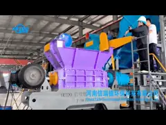 Trituradora compacta de chatarra metálica para residuos, trituradora de doble eje
