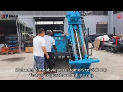300 meters depth compact crawler mounted drill rig with 89mm drill pipe