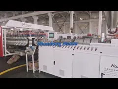 fast pvc corrugated pipe production line with high speed pipe making machine
