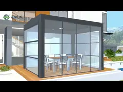 outdoor freestanding modern aluminum louvered pergola with louvered roof factory supplying