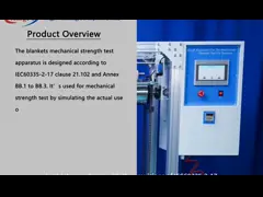 Испытатель прочности одеяла под углом 25° по горизонтали IEC60335-2-17