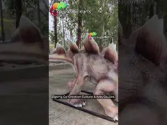 water proof replica fiberglass animatronic animatronic stegosaurus statue