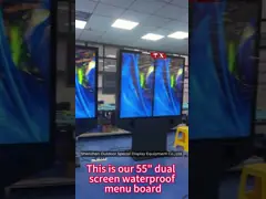 55-Inch Outdoor Waterproof Dual-Screen Menu Board With Sunscreen Thermal Treatment Middle East Available