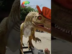 weatherproof life size animatronic dinosaurs animatronic dilophosaurus 5meters