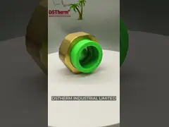Ppr verde con doppia testa a filettatura Unione doppia Unione connettore resistente alle alte temperature