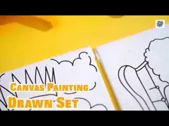 cotton sip and paint kits pre drawn canvas for adults , pre printed stretched canvas