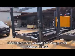 Hydraulic Rubber And Steel Crawler Track Undercarriage With Folding Tower
