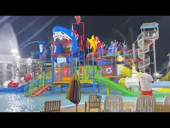 Casa parco acquatico in vetroresina stile oceano con decorazioni di animali marini sicura per bambini