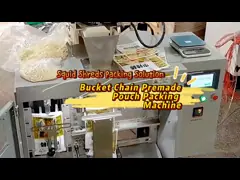 automatic small premade pouch packing machine for 3c products bucket chain filling type