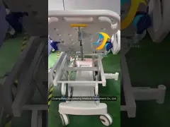 integrated adjustable hospital patient trolley stretcher with backrest