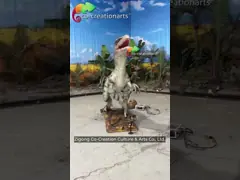 リアルなアニメート 恐竜 velociraptor: ダイナミックな博物館級の展示物 リアルな動きと詳細な皮膚